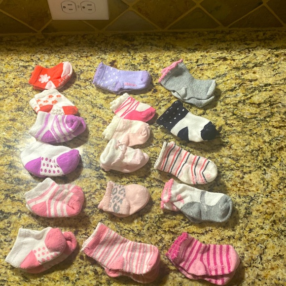 Accessories | 18 Pairs Of Baby Socks 3 Months | Poshmark